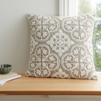 Bianca Tuscany Trellis Filled 45x45 cm Cushion Grey