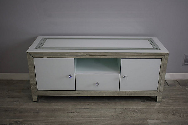 Bianco Rectangle Shape TV Unit / Space-Saving Elegance Bianco Rectangle Shape TV Unit / Space-Saving Elegance