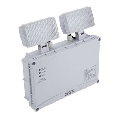 Biard LED Twin Emergency Spotlight - 5W LED IP65 | DIY at B&Q
