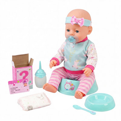 BiBi Doll Interactive Baby Girl Doll with Accessories Cry & Drink & Wet ...