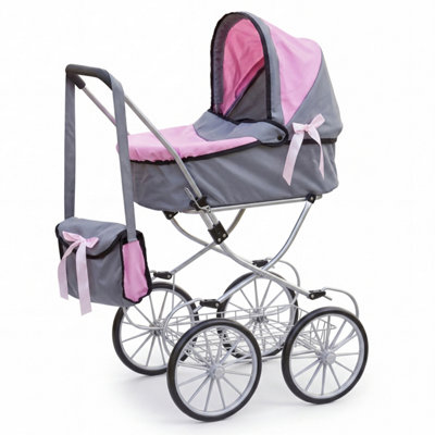 BiBi Doll Vintage Pram Baby Doll Toys Stroller Buggy Pushchair Basket ...