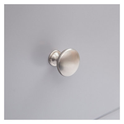 Biccari 3 Drawer Desk - Dressing Table Chrome Knob