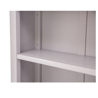 Biccari Grey Bookcase 120x90x25cm