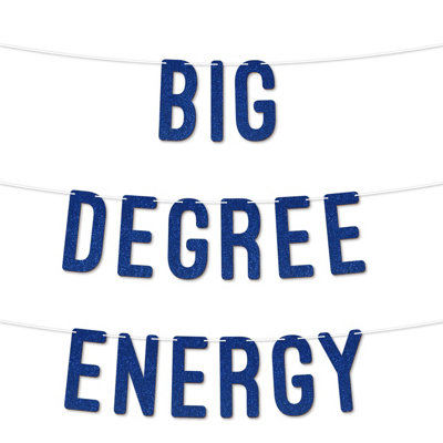 Big Degree Energy Graduation banner,900GSM Glitter Banner for ...