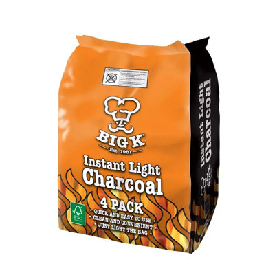 Big K Instant Light Charcoal IL04FSC-BQ-2PK, Clean, Easy to Use, Simply ...