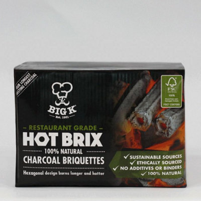 Big K Products Premium Charcoal "Hot Brix" Briquettes, Ideal For Home ...