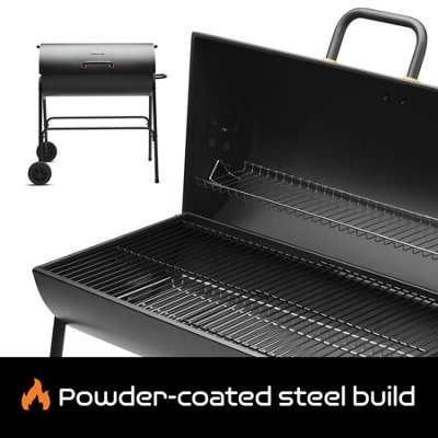 Big Smokey Charcoal BBQ Portable Barbecue Smoker Non-Stick Grill ...