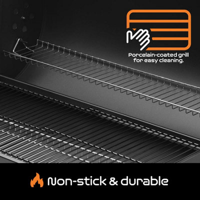 Big Smokey Charcoal BBQ Portable Barbecue Smoker Warming Rack Non-Stick ...