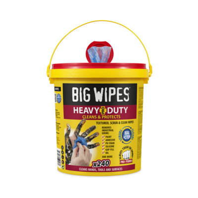 Big Wipes Heavy-Duty Pro+ 240 Wipes Bucket Biodegradable Skin-Friendly ...