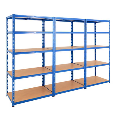 BiGDUG Garage Shelving Unit 3 Bay - 179x90x60 cm - 200kg UDL Per Shelf ...