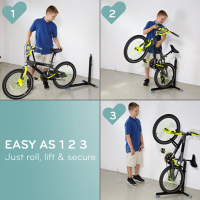 Bike Nook Pro Bicycle Stand, Portable and Stationary Space-Saving Rack ...