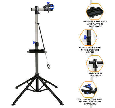 Bike Repair Stand Maintenance Station Adjustable Folding Mechanic Repair