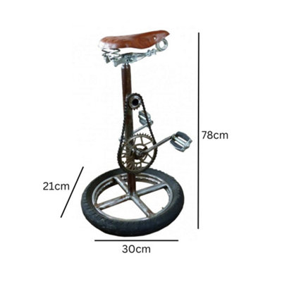 Bike Stool made from Reclaimed Metal