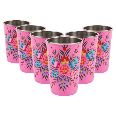 Billy Can 6X Raspberry Pansy 400ml Stainless Steel Camping Tumblers ...