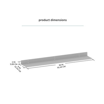 Billy Gold Metal Wall Shelf Floating Shelf Wall Mounted Shelf Book Shelves - Large