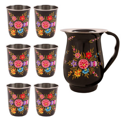 BillyCan - 7-Piece Picnic Jug Set - 300ml - Pansy - Full Colour
