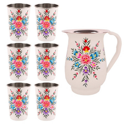 BillyCan 7pc Picnic Jug Set - 400ml - Cotton Pansy