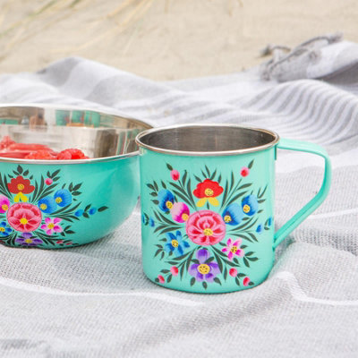 BillyCan Camping Mug - 450ml - Mint Pansy