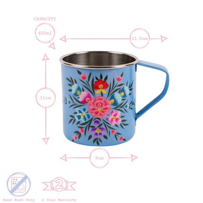 BillyCan - Camping Mugs - 450ml - Ocean Pansy - Pack of 6