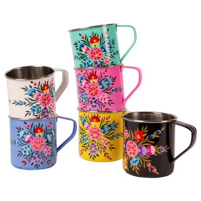 BillyCan - Camping Mugs - 450ml - Ocean Pansy - Pack of 6