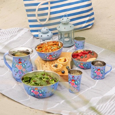 BillyCan - Camping Mugs - 450ml - Ocean Pansy - Pack of 6