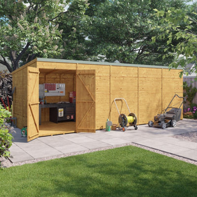 BillyOh Expert Tongue and Groove Pent Workshop - 20x8 - Windowless ...