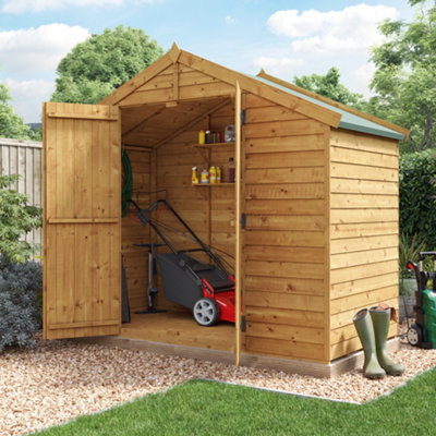 BillyOh Keeper Overlap Apex Wooden Shed - 4x8 - Windowless