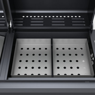 BillyOh Montana Black Dual Fuel Gas and Charcoal Hybrid BBQ - Black