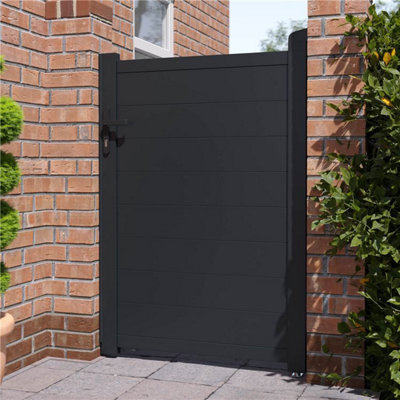 BillyOh Nova Pedestrian Full Privacy Aluminium Garden Gate - 100x142cm ...