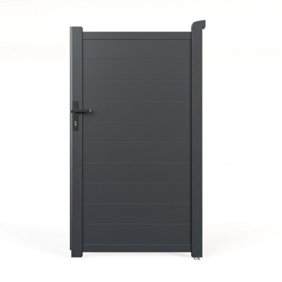 BillyOh Nova Pedestrian Full Privacy Aluminium Garden Gate - 100x173cm ...