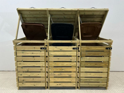 BinBreeze wheelie bin storage unit, Triple,