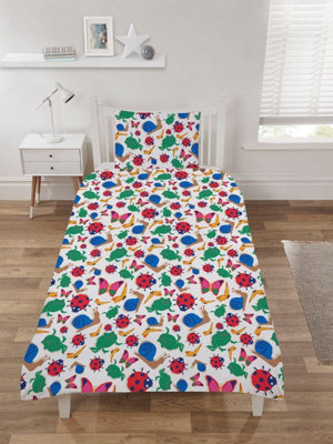 Bing Bunny Splish Splash Single Duvet Cover and Pillowcase Set Red