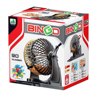 Bingo Game Set 90 Number Bingo Machine with 24 Reusable Cards and Chips ...