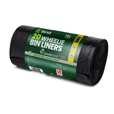 BINIT 20 WHEELIE BIN LINERS 240 LITRE, BIN BAGS, REFUSE SACKS