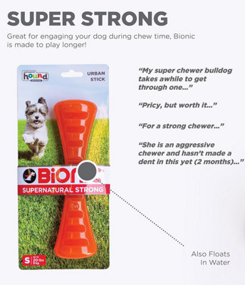 Bionic Urban Dog Throwing Stick Treat Play Orange - Small