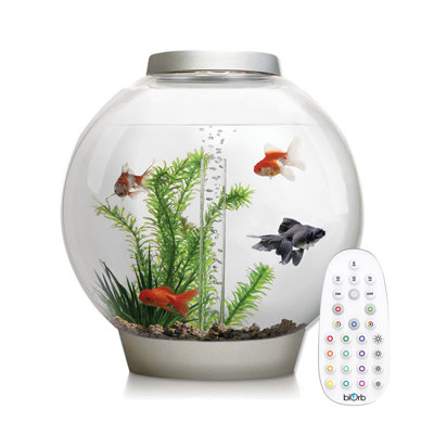 BiOrb Classic 30L Aquarium Fish Tank in Silver with MCR LED Lighting
