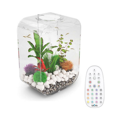 BiOrb LIFE 15L Aquarium Fish Tank in Clear with Multi Colour LED Lighting