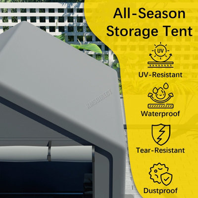 Birchtree 6.2X5.6FT Garden Waterproof Anti-UV Storage Tent Bike Shed ...