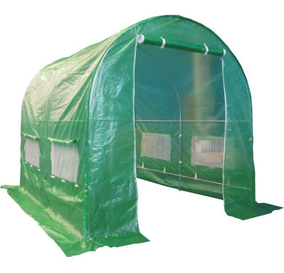 Birchtree Galvanised Steel Frame Polytunnel Greenhouse Pollytunnel Poly ...