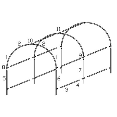 Birchtree Galvanised Steel Frame Polytunnel Greenhouse Pollytunnel Poly ...