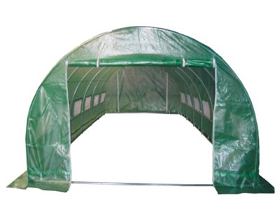 Birchtree Polytunnel 6m x 3m Quality 6 Section Greenhouse Galvanised ...