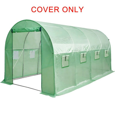 Birchtree Replacement Polytunnel Greenhouse PE Cover 4X2X2M Plant Grow ...