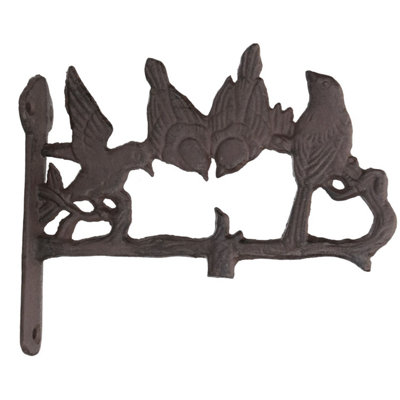 BIRDS DOOR BELL GATE CAST IRON SIGN PLAQUE DOOR WALL HOUSE POST PORCH ...