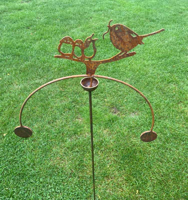Birds Feeding Wind Rocker Double Bare Metal/Ready to Rust - Steel - W54 ...