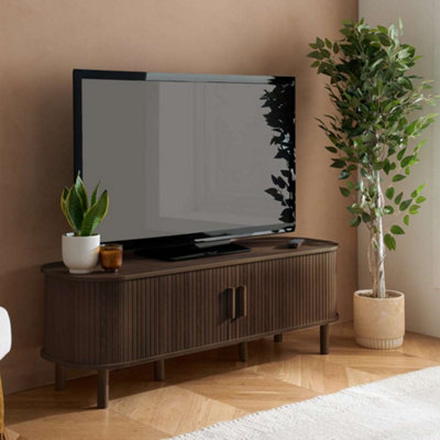 Birlea Axel Walnut Fluted Wide Screen TV Unit