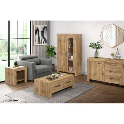 Birlea Compton 3 Drawer 2 Door Sideboard Oak | DIY at B&Q