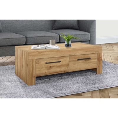 Birlea Compton 4 Drawer Coffee Table Oak | DIY at B&Q