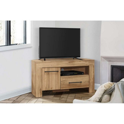 Birlea Compton Corner TV Unit Oak | DIY at B&Q