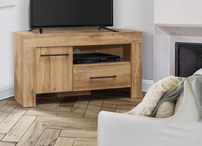Birlea Compton Corner TV Unit Oak | DIY at B&Q