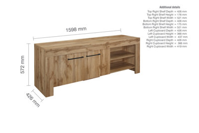 Birlea Compton TV Unit In Oak Effect